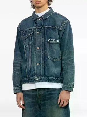 SEQUEL Logo-print Denim Jacket - Blue