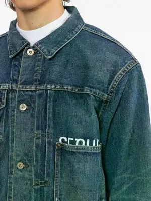 SEQUEL Logo-print Denim Jacket