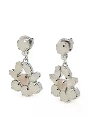 Simone Rocha Heartbloom Crystal-embellished Earrings - Silver