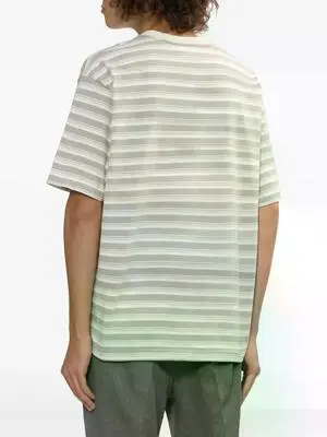 SEQUEL Striped Logo-print T-shirt