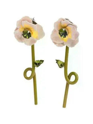 Simone Rocha Floral Crystal-embellished Earrings