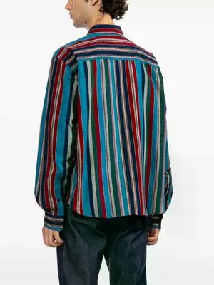 Toga Vertical-stripe Pussy-bow Shirt