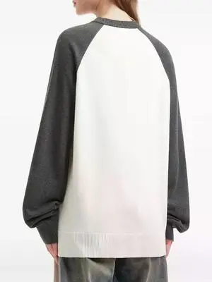 We11Done Graphic Raglan-sleeve Sweater