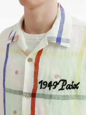 KHOKI Check-print Embroidered Shirt