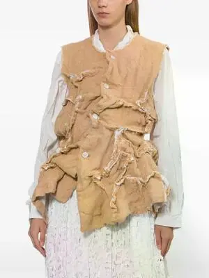 Comme Des Garçons Ruffled Frayed-edge Jacket
