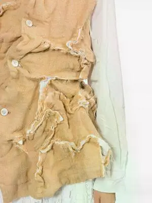 Comme Des Garçons Ruffled Frayed-edge Jacket