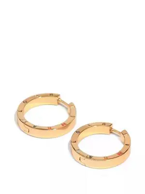 Bimba Y Lola Large Hoop Earrings With Multicolored Logo