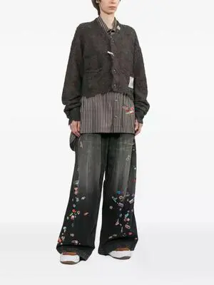 Mihara Yasuhiro Distressed Hem Sweater - Brown