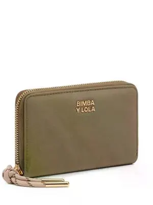 Bimba Y Lola Medium Olive Nylon Wallet - Neutrals