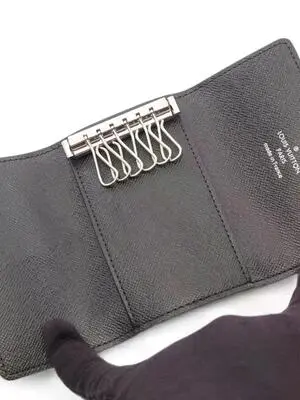LOUIS VUITTON 2015 Damier Graphite Key Case - Black