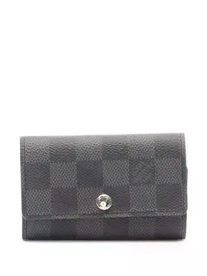 LOUIS VUITTON 2015 Damier Graphite Key Case - Black