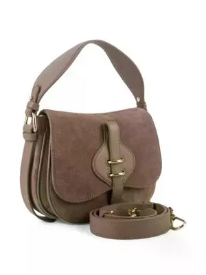 COCCINELLE Small Mavery Suede-panelled Shoulder Bag