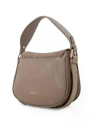 COCCINELLE Small Mavery Suede-panelled Shoulder Bag