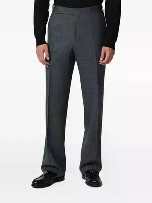 LARDINI Straight-leg Wool Trousers - Grey