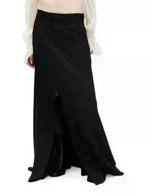 ANN DEMEULEMEESTER Front-slit Maxi Skirt - Black