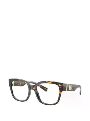 Dolce & Gabbana Dg-plaque Tortoiseshell-effect Glasses