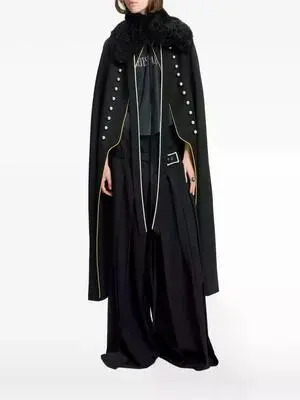 ANN DEMEULEMEESTER Curled Shearling Collar - Black