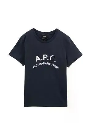 A.p.c. Logo-embroidered T-shirt - Blue