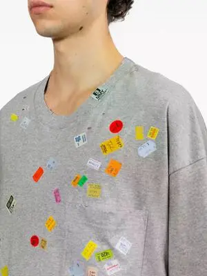 Mihara Yasuhiro Sticker-print Pocket T-shirt