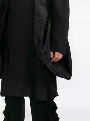 Comme Des Garçons Monogram Pattern Open Coat