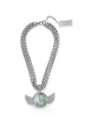 CHOPOVA LOWENA Baby Double-chain Charm Necklace - Silver
