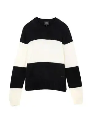 A.p.c. Logo-embroidered Jumper - Blue