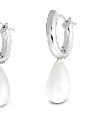 Simone Rocha Pearl-pendant Hoop Earrings