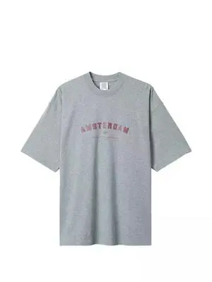 Vetements Graphic-print Distressed T-shirt - Grey