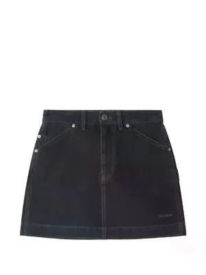 We11Done Logo-patch Mini Skirt - Black