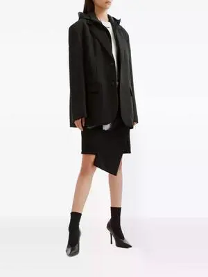We11Done Logo-print Asymmetric Skirt