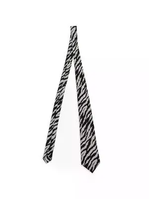 Comme Des Garçons Zebra Pattern Tie - Black