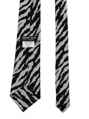 Comme Des Garçons Zebra Pattern Tie
