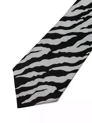 Comme Des Garçons Zebra Pattern Tie