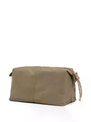 Bimba Y Lola Large Olive Nylon Trapecio Make-up Case