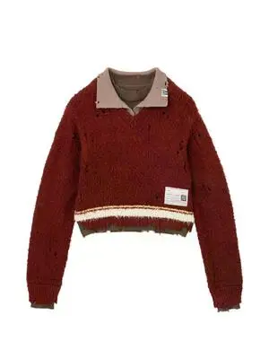 Mihara Yasuhiro Distressed Jumper - Red