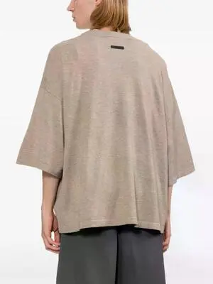 ESSENTIALS Crew Neck Jumper With Short Sleeves