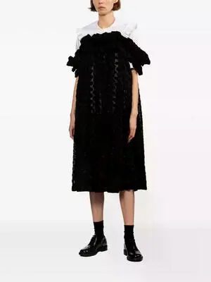 Noir Kei Ninomiya Ruffled Polka-dot Midi Dress