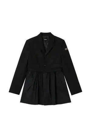 We11Done Drawstring-waist Panelled Blazer - Black