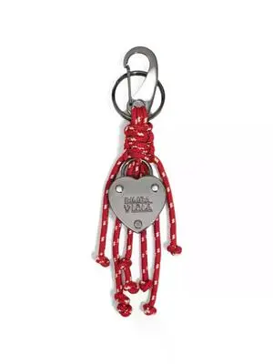 Bimba Y Lola Heart-padlock And Ropes Keyring - Red