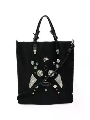 Toga Stud-embellished Shoulder Bag - Black