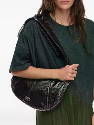 Bimba Y Lola Medium Moon Suitcase With Eggplant Shimmer