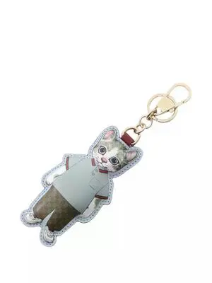 Gucci X Yuko Higuchi 2010s Gg Supreme Boris Bag Charm - Grey