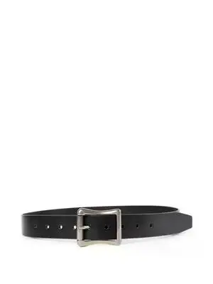 ANN DEMEULEMEESTER Buckle-fastening Calf Leather Belt - Black
