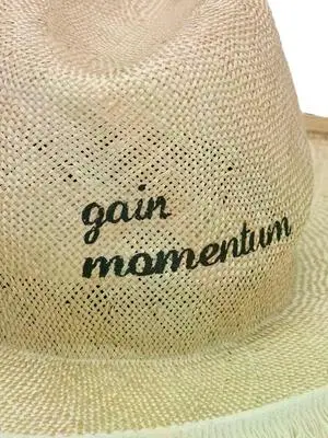 CA4LA Embroidered Fringe-trim Hat - Neutrals