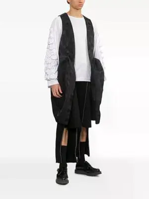 Comme Des Garçons Jacquard Open Vest Coat