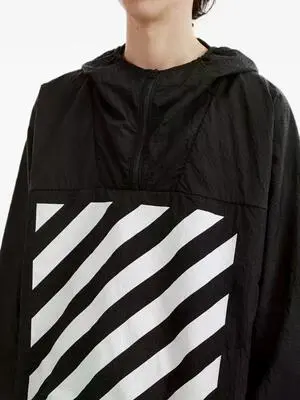 Off-White Diagonals-motif Hooded Windbreaker Jacket