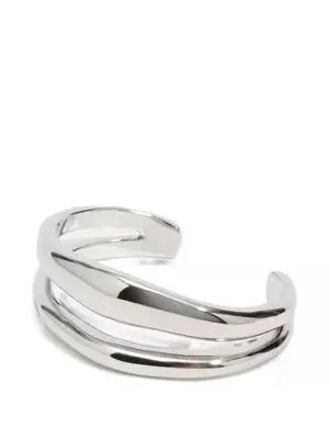 Bimba Y Lola Tone Metal Bracelet With Irregular Bands - Silver