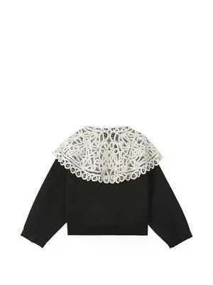 Sea Adelina Lace-collar Jacket - Black