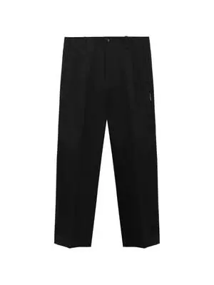 SEQUEL Logo-print Tapered Trousers - Black