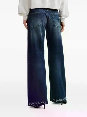 R13 Distressed Wide-leg Jeans